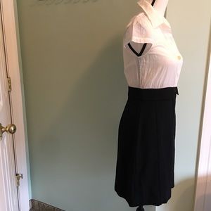 Theory | Dresses | Theory Colorblock Black White Shirt Shift Dress ...